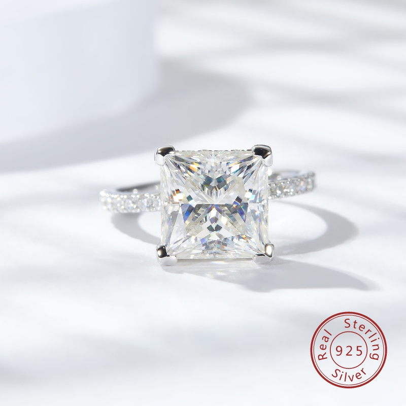 S925 Silver Luxurious Ring Inlaid Cubic Zirconia - Temu United Kingdom