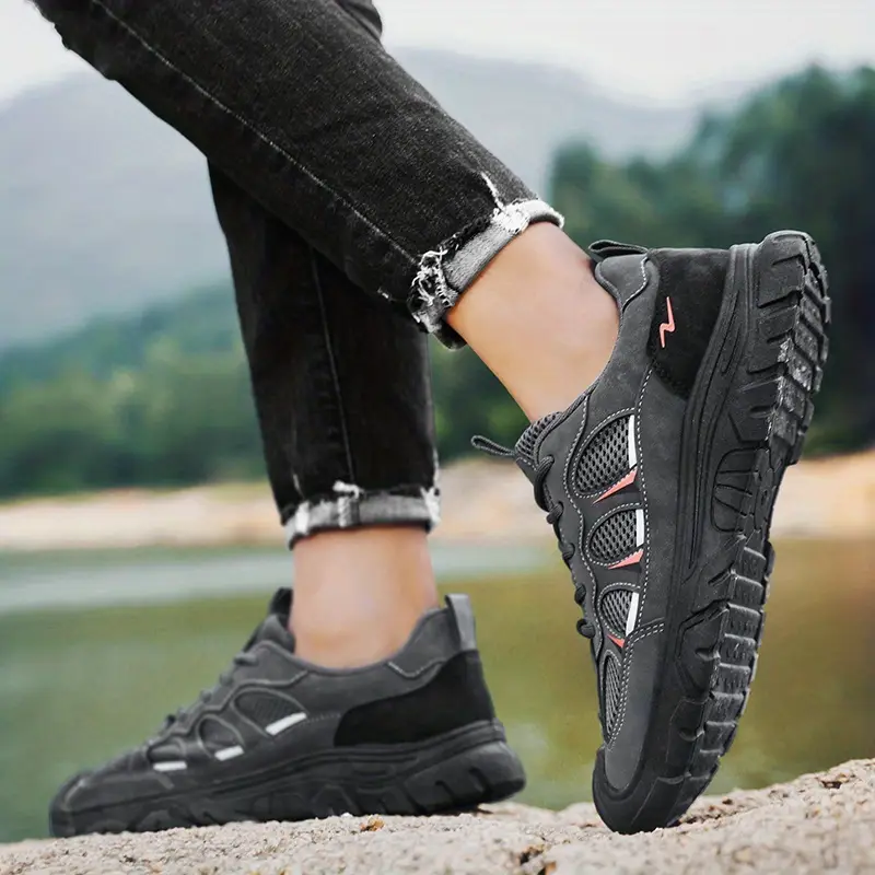 Mens Lace Up Sneakers Casual Walking Shoes Outdoor Hiking Shoes