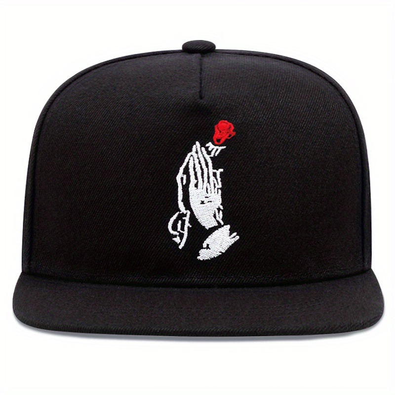 Gothic Rose Skull Snapback Hats Classic Embroidery Unisex - Temu Canada