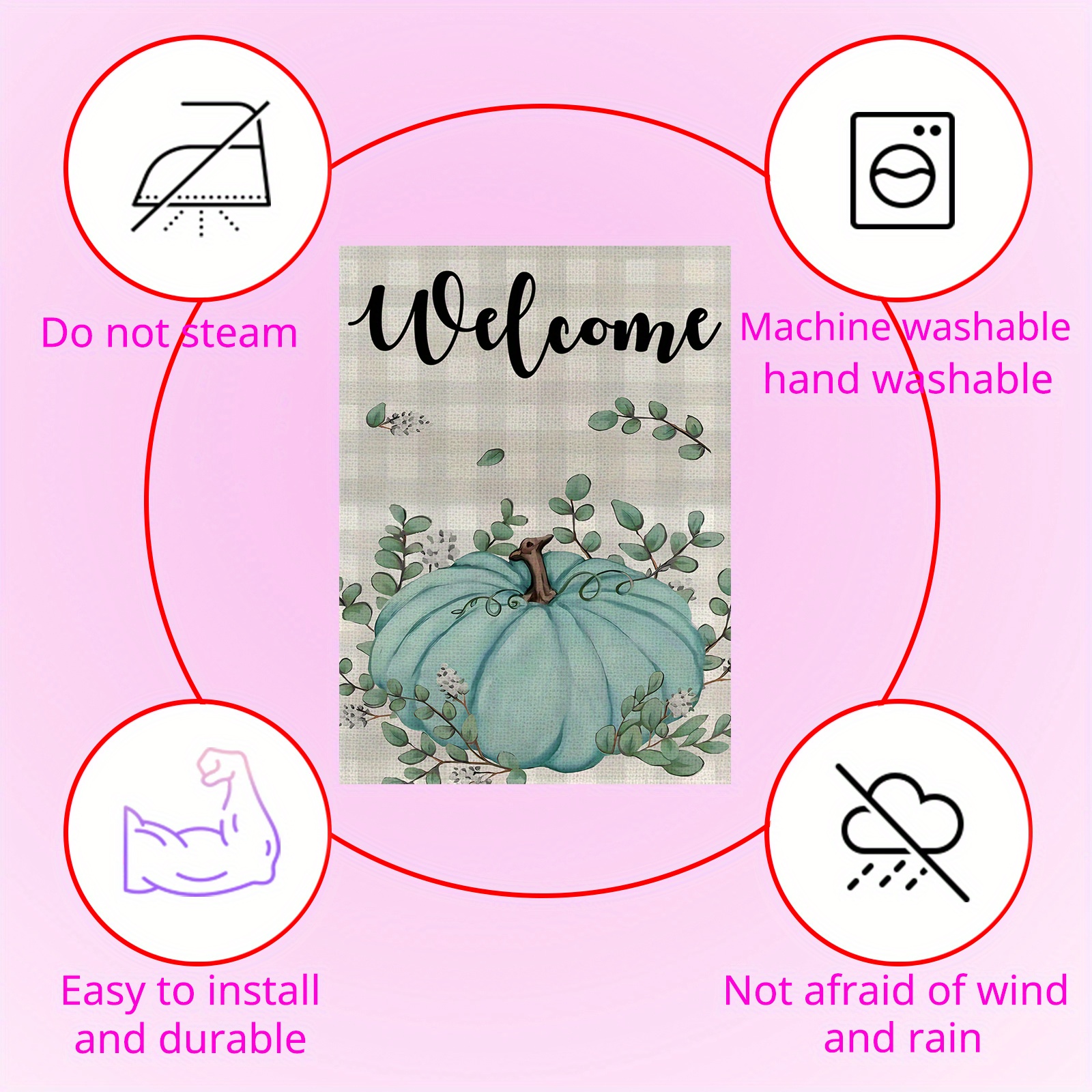 Autumn Garden Flag Garden Flags Fall Autumn Decor Linen - Temu Australia