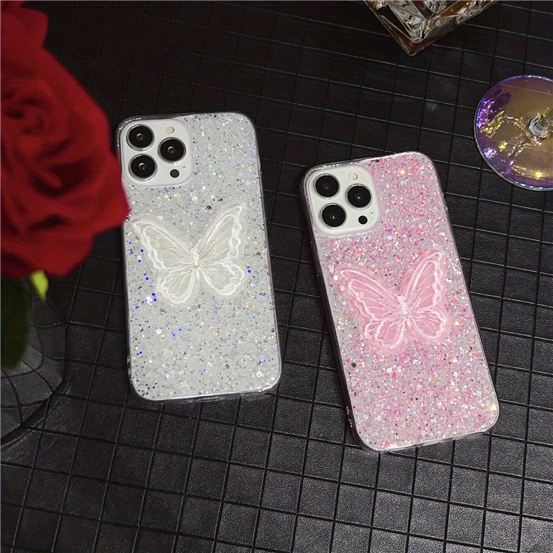 Sparkling Butterfly Phone Case For Iphone 14 13 12 11 Pro Max Xs Max Xr ...