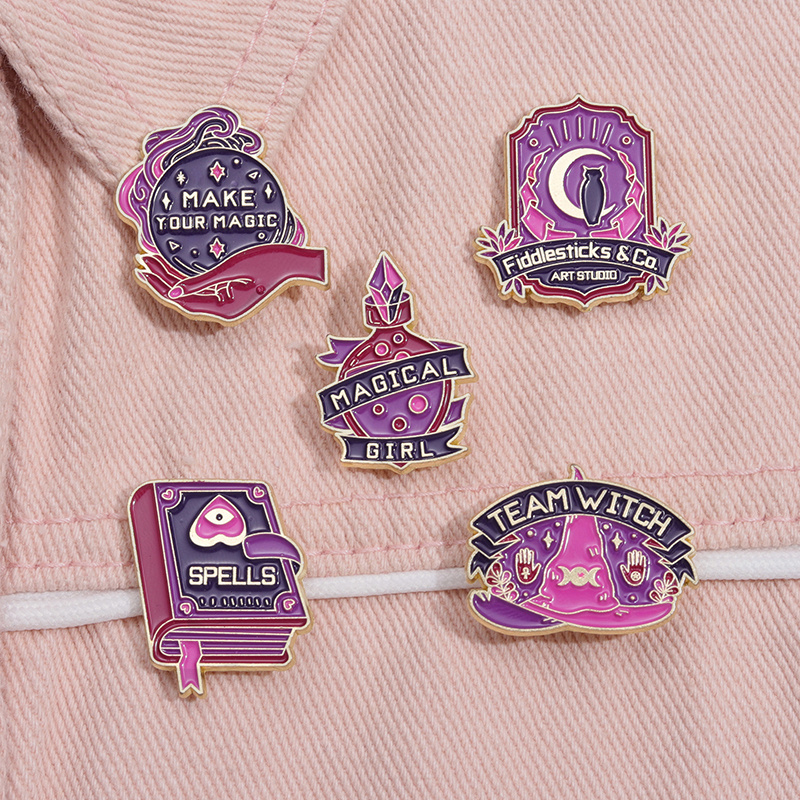 Witch Academy Pin Set Men Magic Potion Chest Hat Book Pins - Temu ...