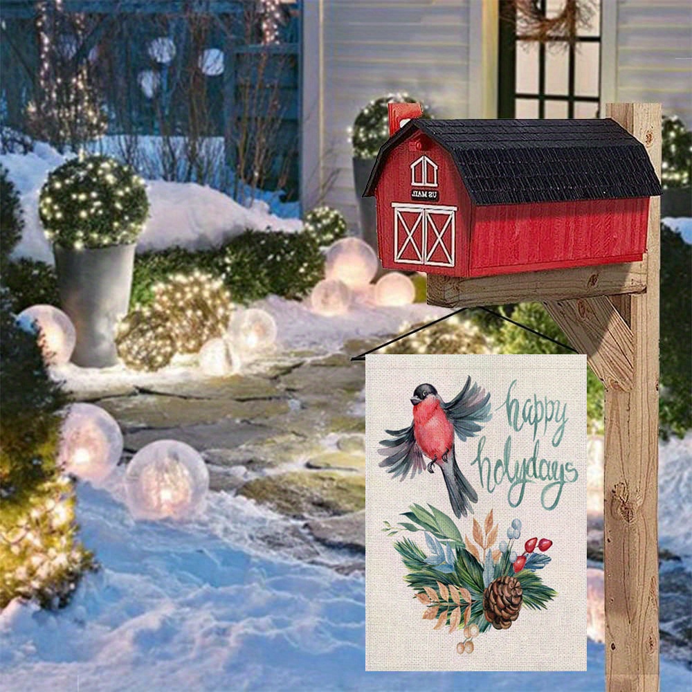 Christmas Garden Flag Reversible Garden Flag Outdoors Home - Temu ...
