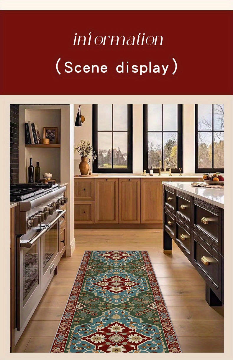 Bohemian Printed Carpet Non slip Rubberback Modern Medallion - Temu Ireland