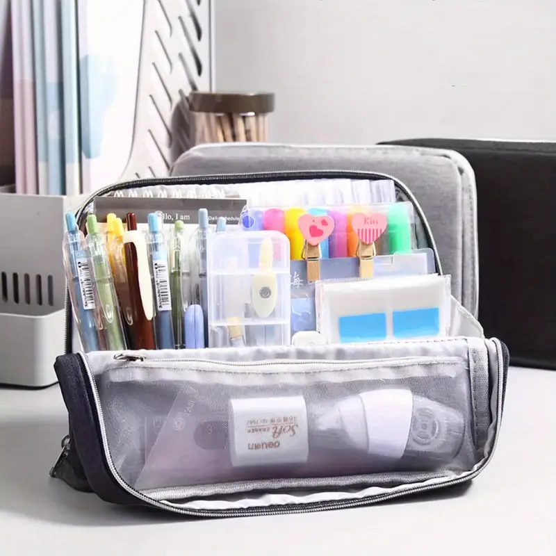 Durable Pencil Pen Case Large Storage Multi Compartments - Temu United ... Durable Pencil Pen Case Large Storage Multi Compartments - Temu United ...