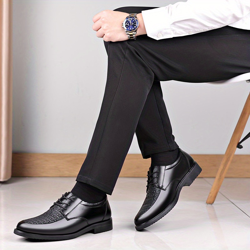 Mens Derby Shoes Lace Up Front Dress Shoes For Men Business Formal