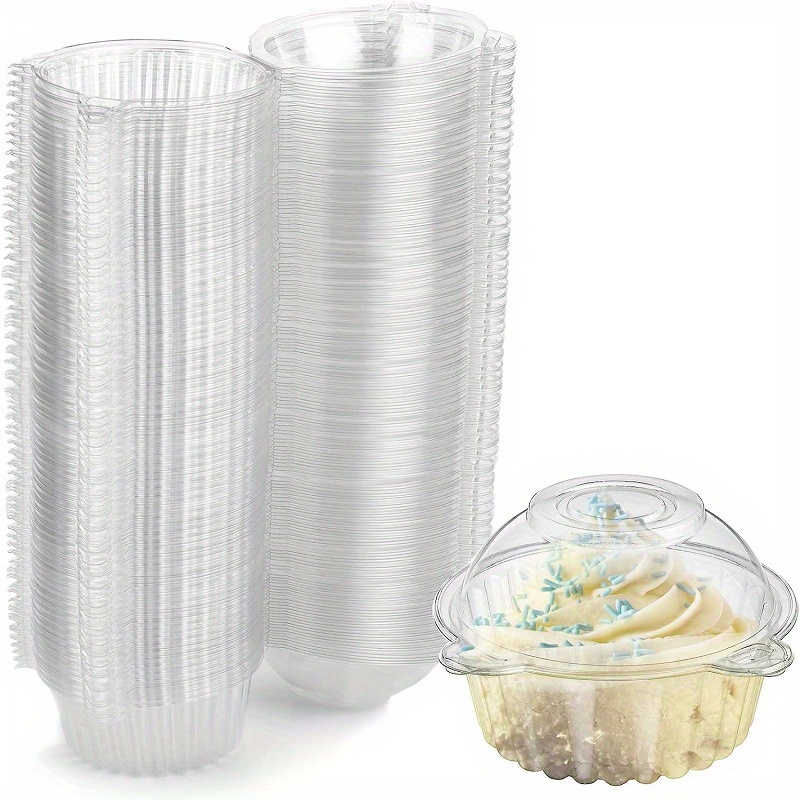 Individual Cupcake Holder Thick Clear Plastic Dome Single - Temu