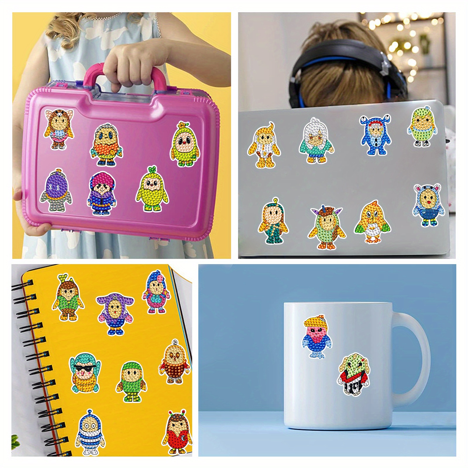 Cute Cartoon Sausage Characters Theme Decals animals Theme - Temu Australia