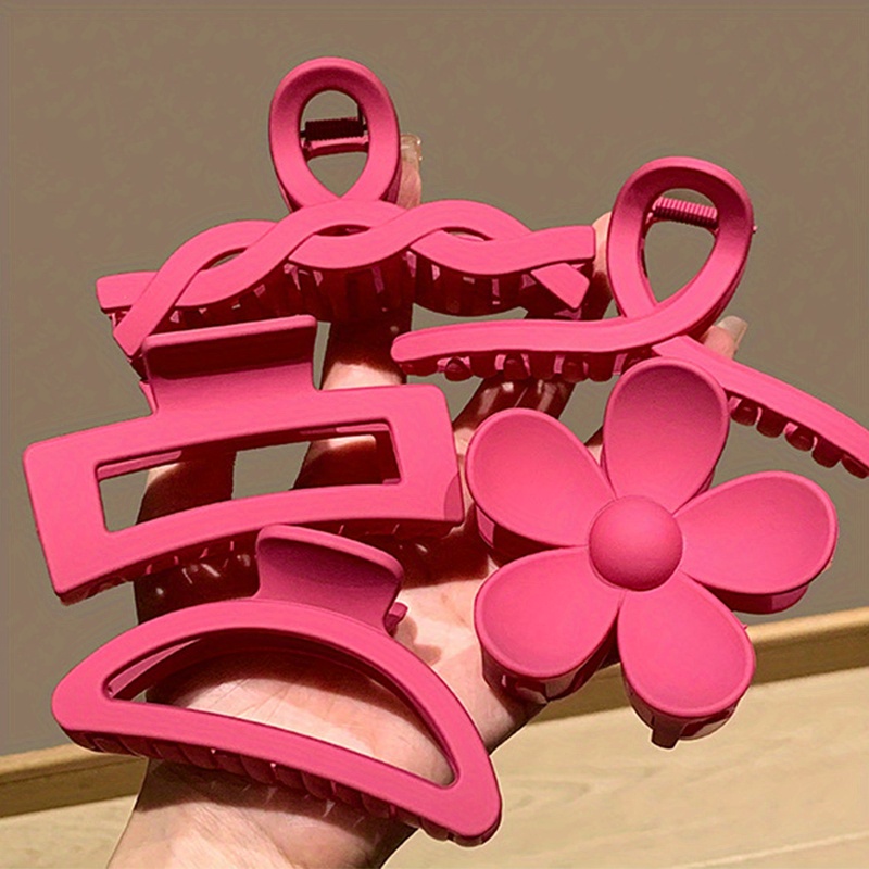 Plain Color Hair Clips Claw Clips Daily Decorative Hair - Temu Canada