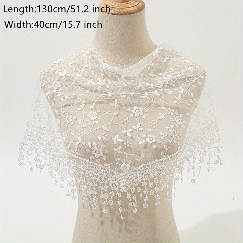 Lace Scarf Solid Color Elastic - Temu