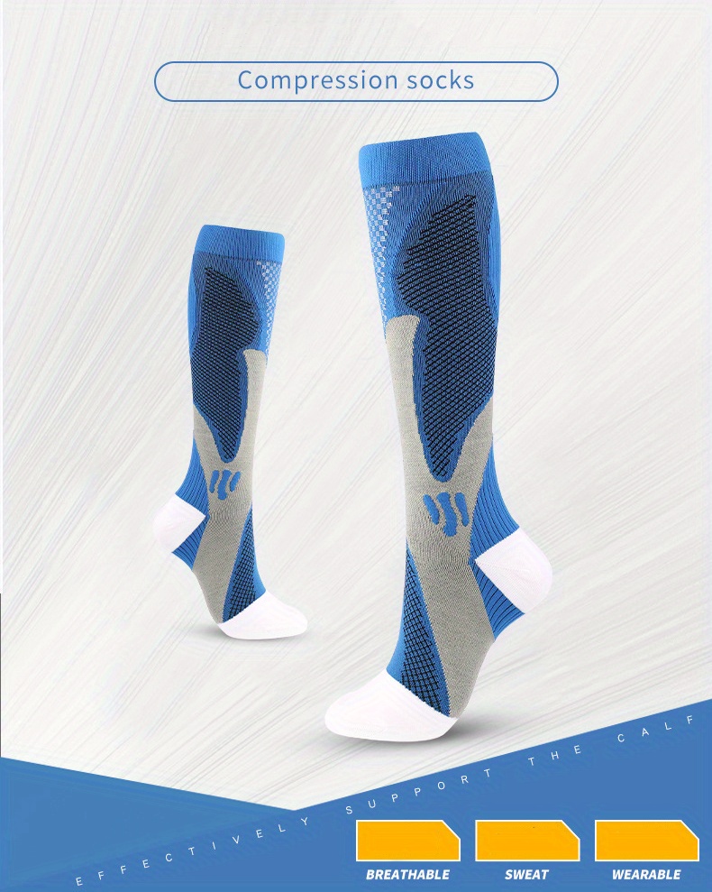 High Elastic Sports Compression Football Socks Women - Temu