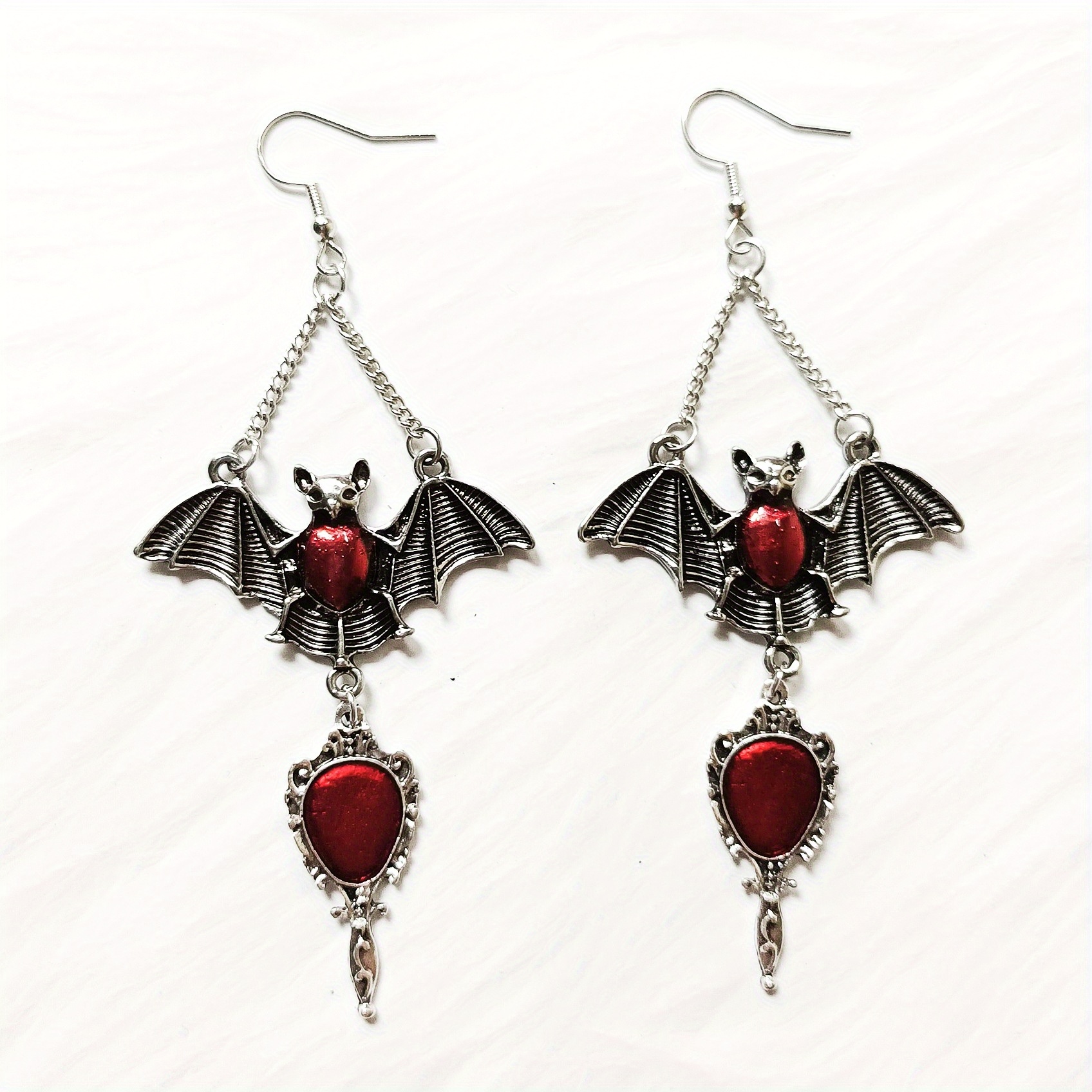 Halloween Exaggerated Red Bat Pendant - Temu Australia