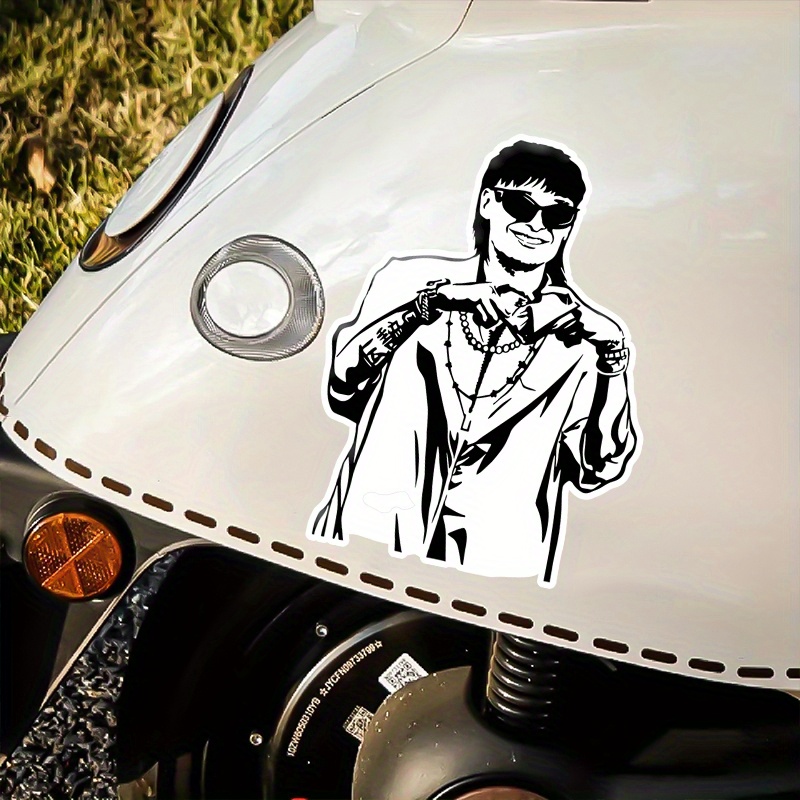 Pop Rapper Art Reflective Car Sticker, Fuel Rearview Mirror Decoration ...