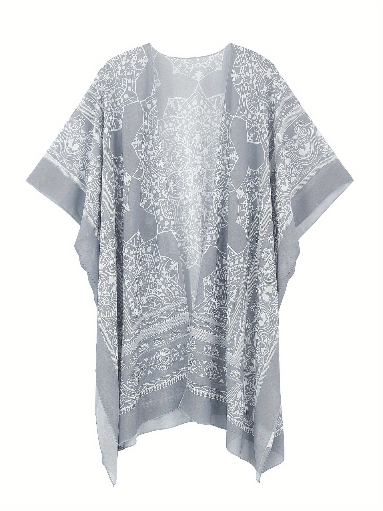 Plus Size Casual Cover Women's Plus Mandala Print Batwing - Temu