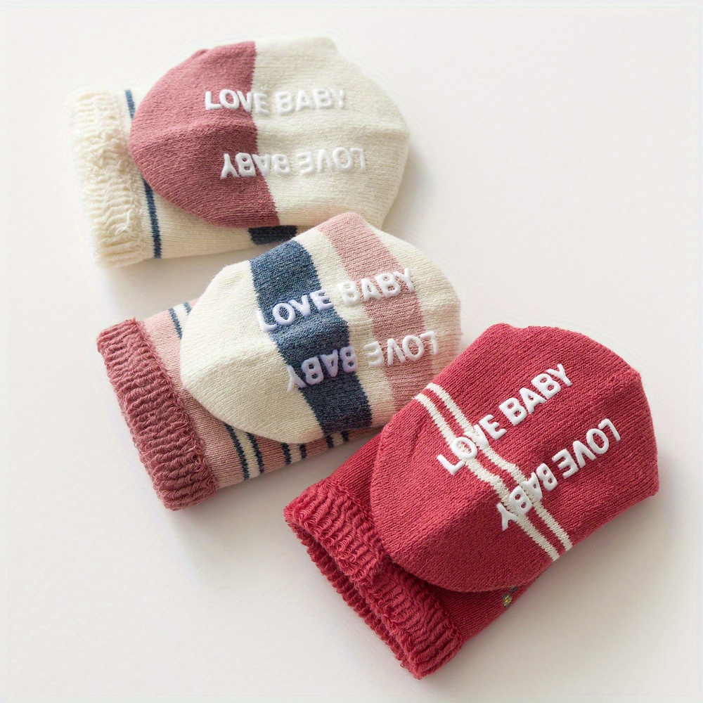 Baby Girl's Non-slip Socks, Cute Cartoon Pattern, Bottom Rubber Dot ...