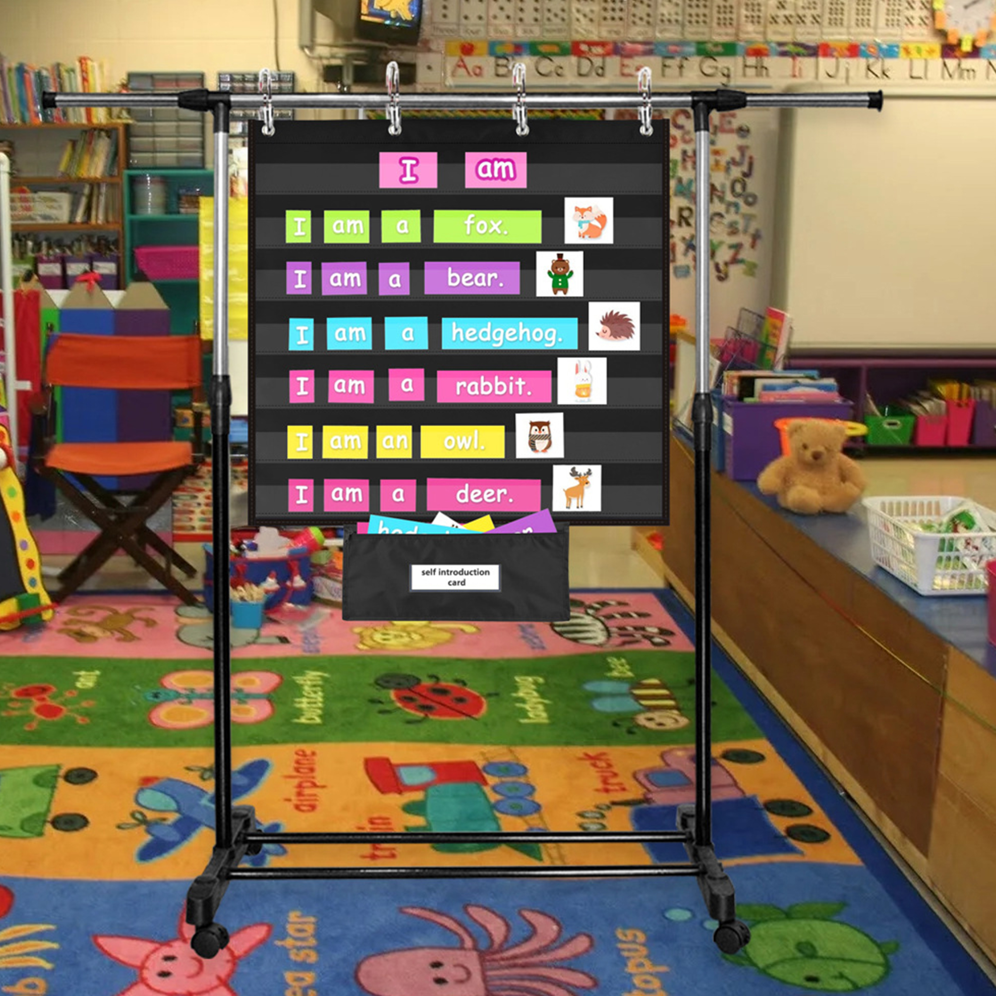 Standards Pocket Chart Multifunctional Classroom Bag Wall - Temu