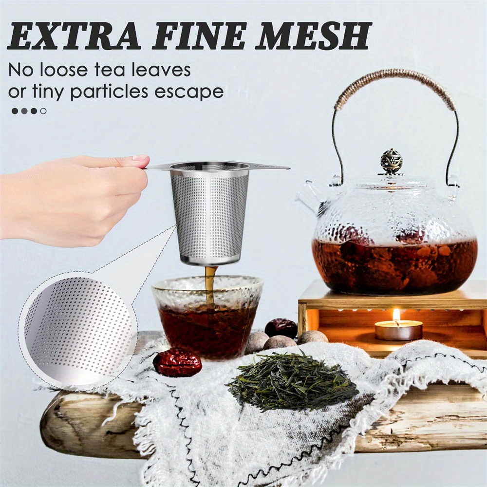 Extra Fine 18/8 Stainless Steel Tea Infuser Mesh Strainer - Temu United ...