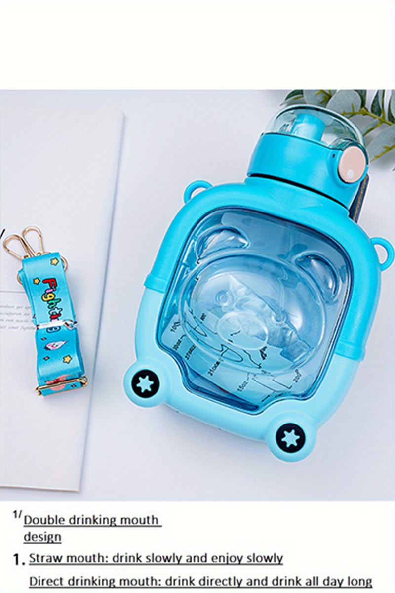 Cute Cartoon Large Capacity Square Water Cup Plastic - Temu Australia