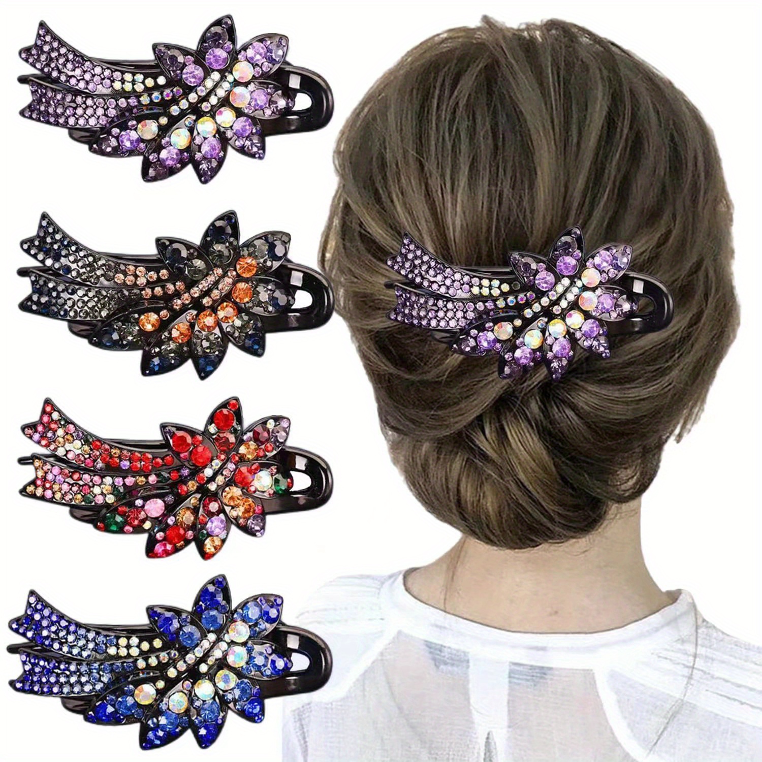 Multicolor Flowers Hair Clips Decorative Hair - Temu New Zealand