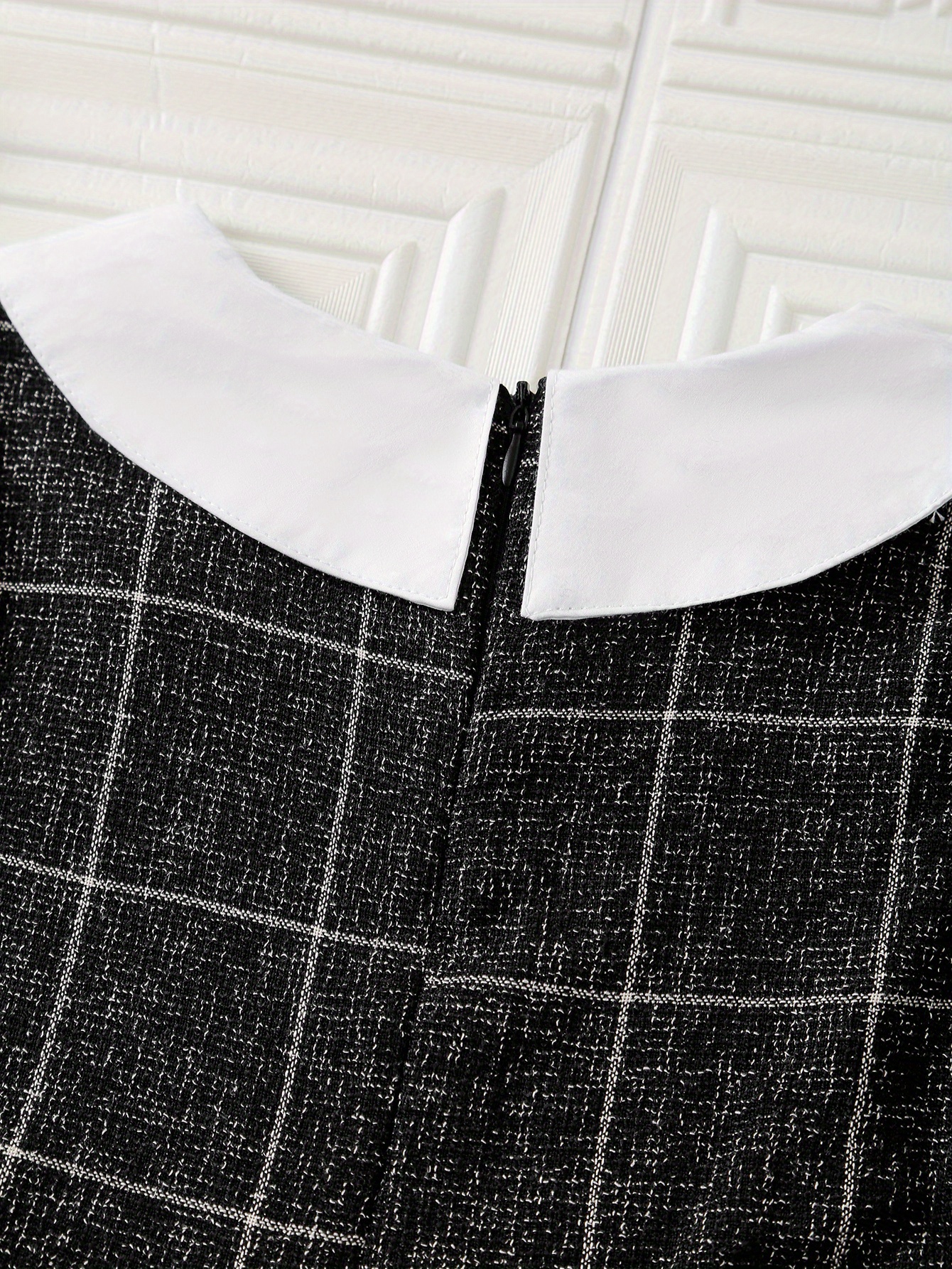 girls preppy style sweet collar dress bow ruffle trim party - Temu ...