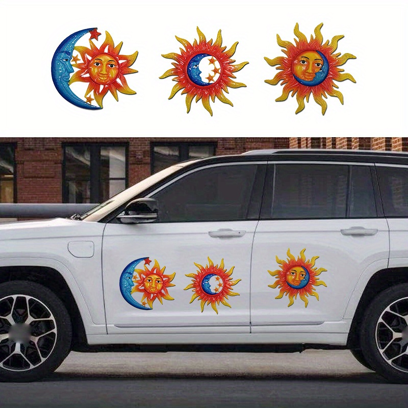 Want Sun! Cartoon Style Badge Badge Decal Car Side - Temu United Kingdom