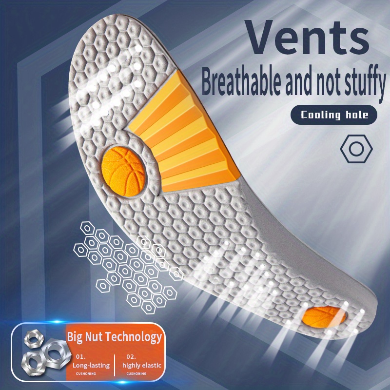 Basketball Sports Insoles Shock Absorption Sweat absorbing - Temu ...
