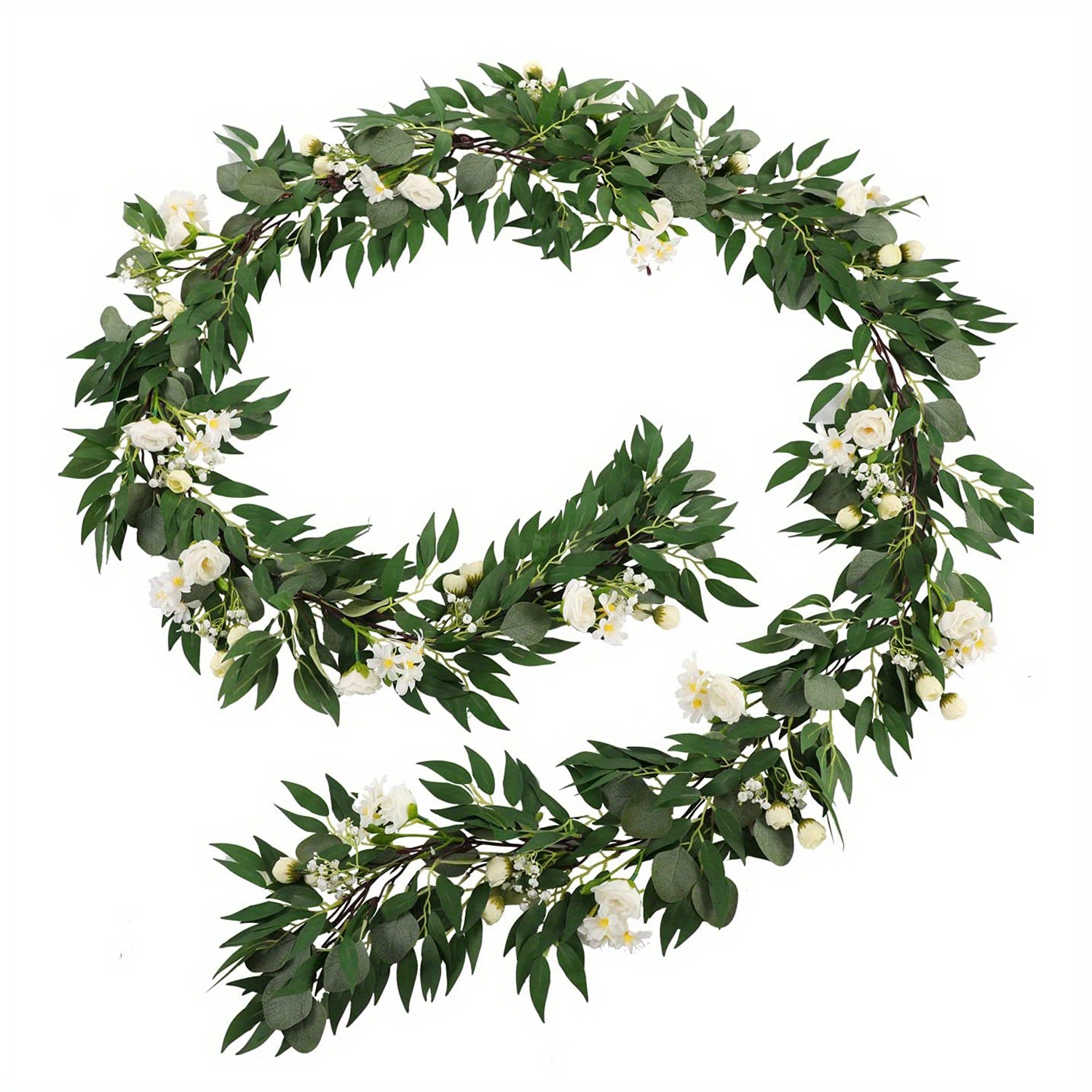 1pc 160cm 62 99inch silk cloth willow leaves with peony rose rattan ...