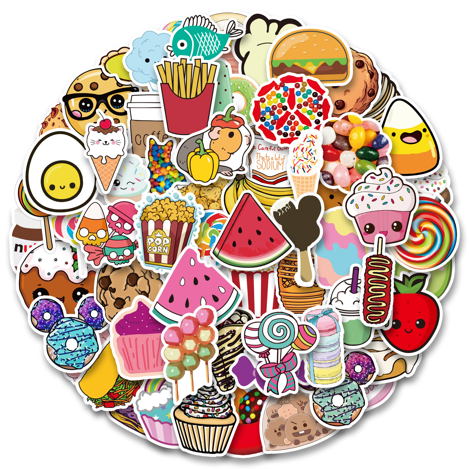 Food Stickers Fruit Decal Stickers Food Stickers Vinyl - Temu
