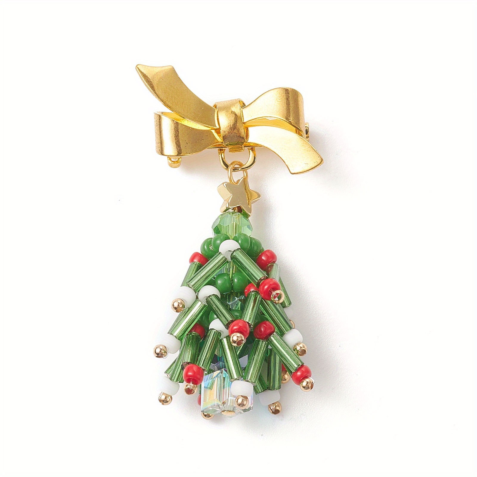 christmas theme glass beaded tree brooch backpack clothes - Temu Canada