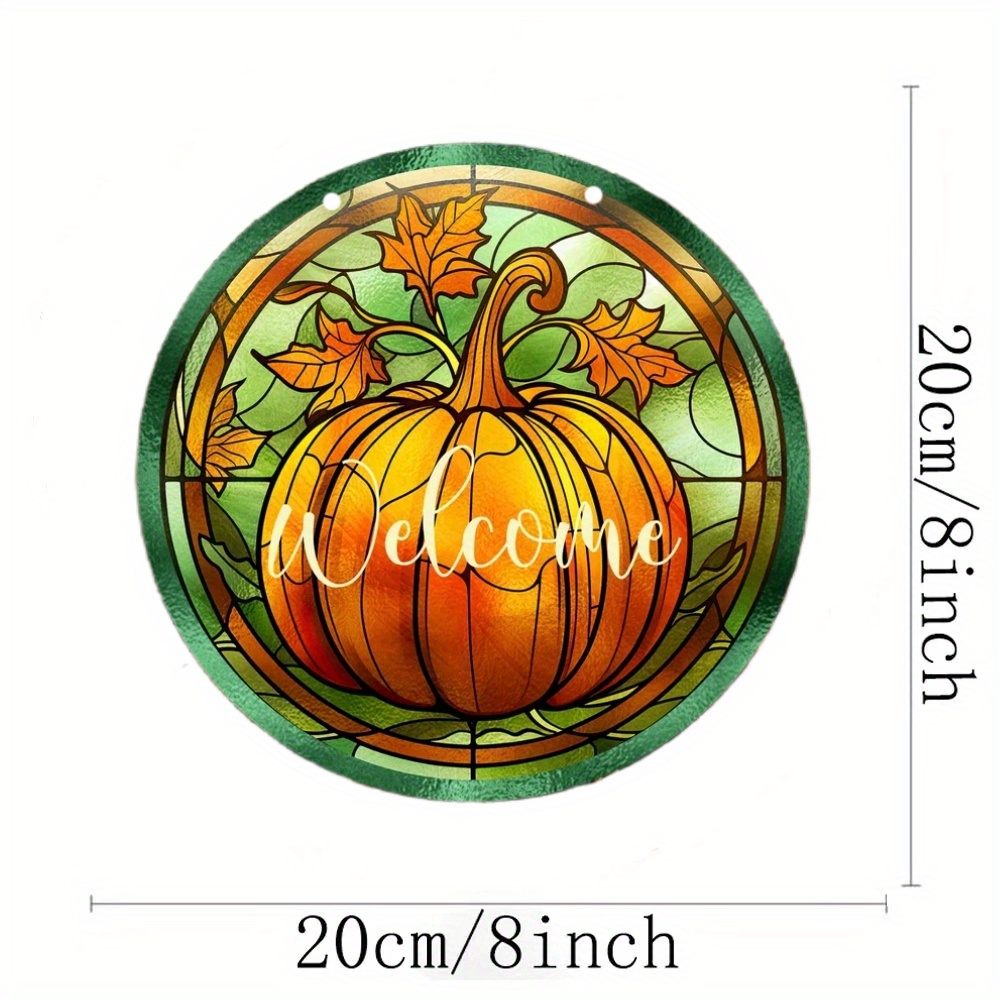 Fall Faux Stained Glass Wreath Attachment - Temu Ireland