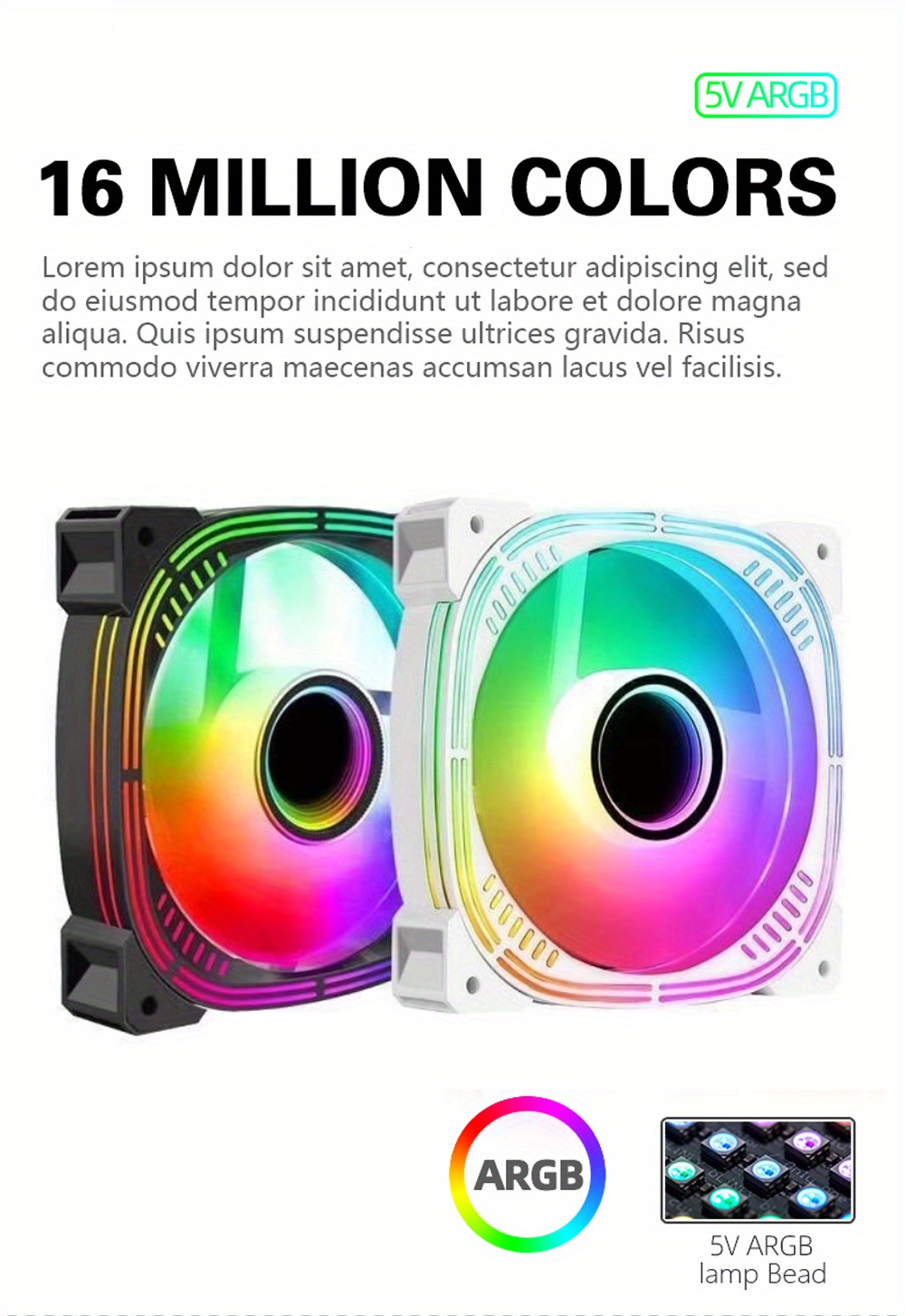 Tishric Computer Pc Case Fan Rgb Argb Controller 4pin Pwm - Temu