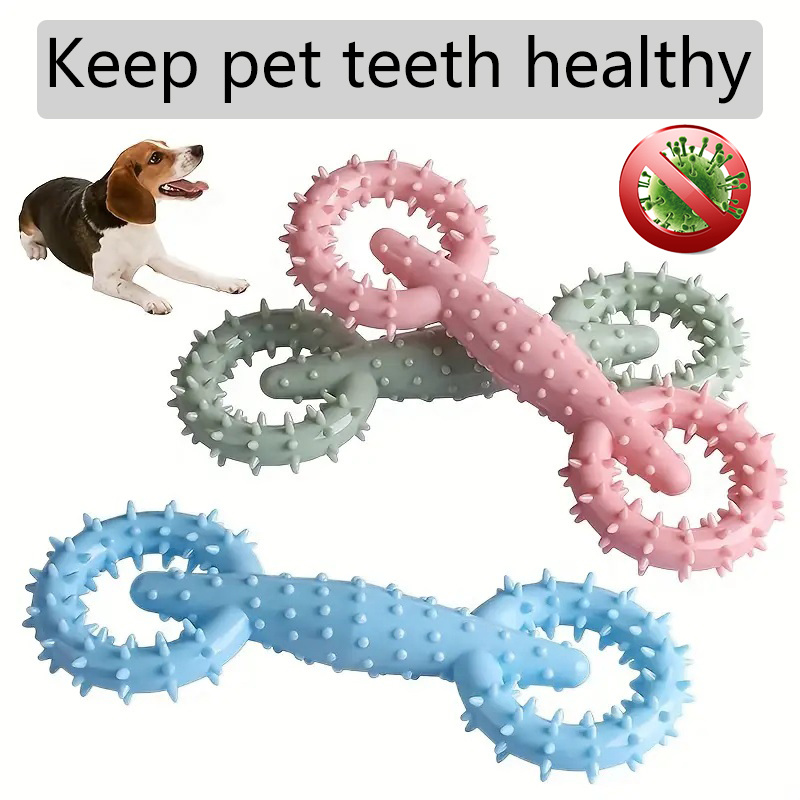 Dog Chew Toy Pull Ring Burr Shape Teeth Cleaning Molar Rod - Temu Norway