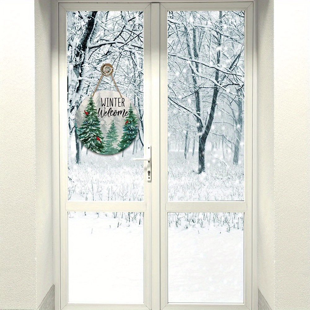 Sign Front Door Decor Winter Farmhouse Pine - Temu Australia