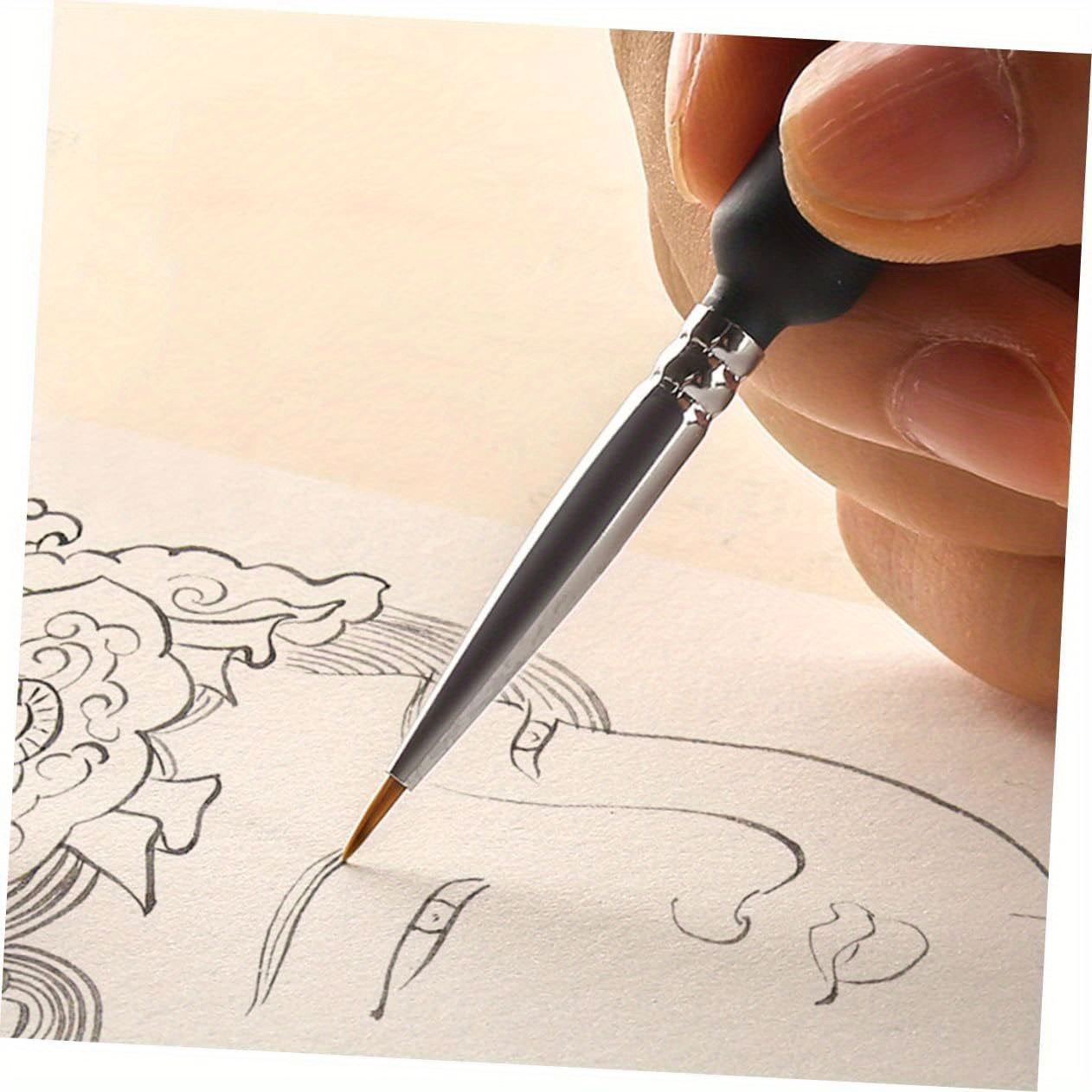 11 Micro Brushes Fine Detail Nib Brush Set Ergonomic Handle - Temu