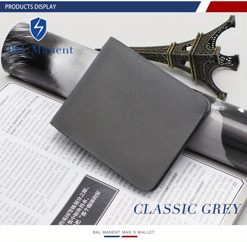 Mens Genuine Leather Wallet Short Slim Wallet Money Coin Purse Credit ...