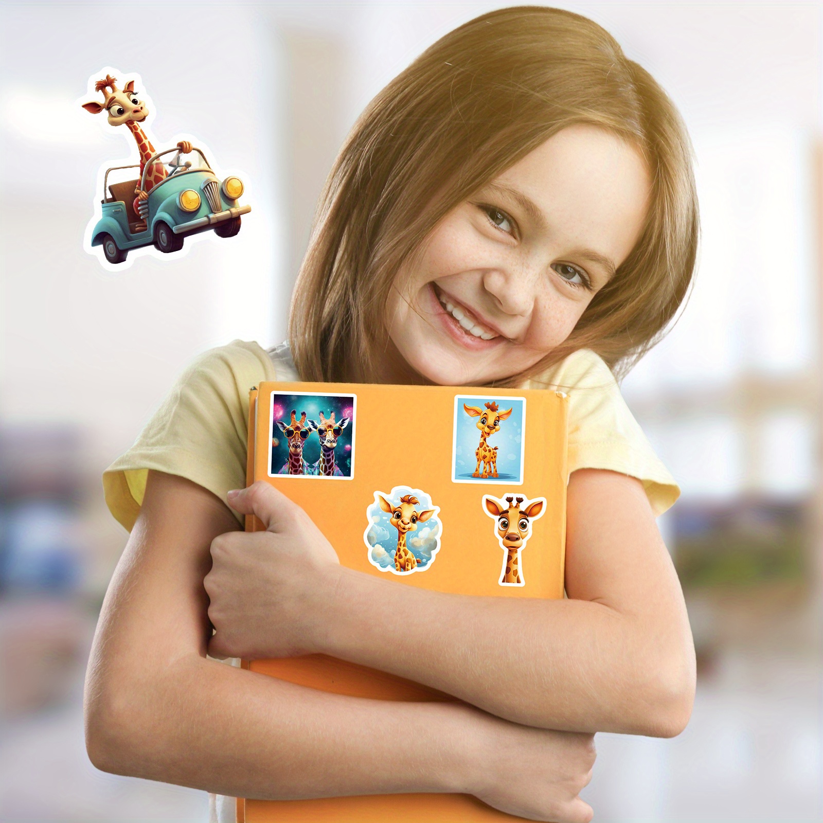 cartoon giraffe stickers waterproof vinyl animal stickers - Temu Ireland