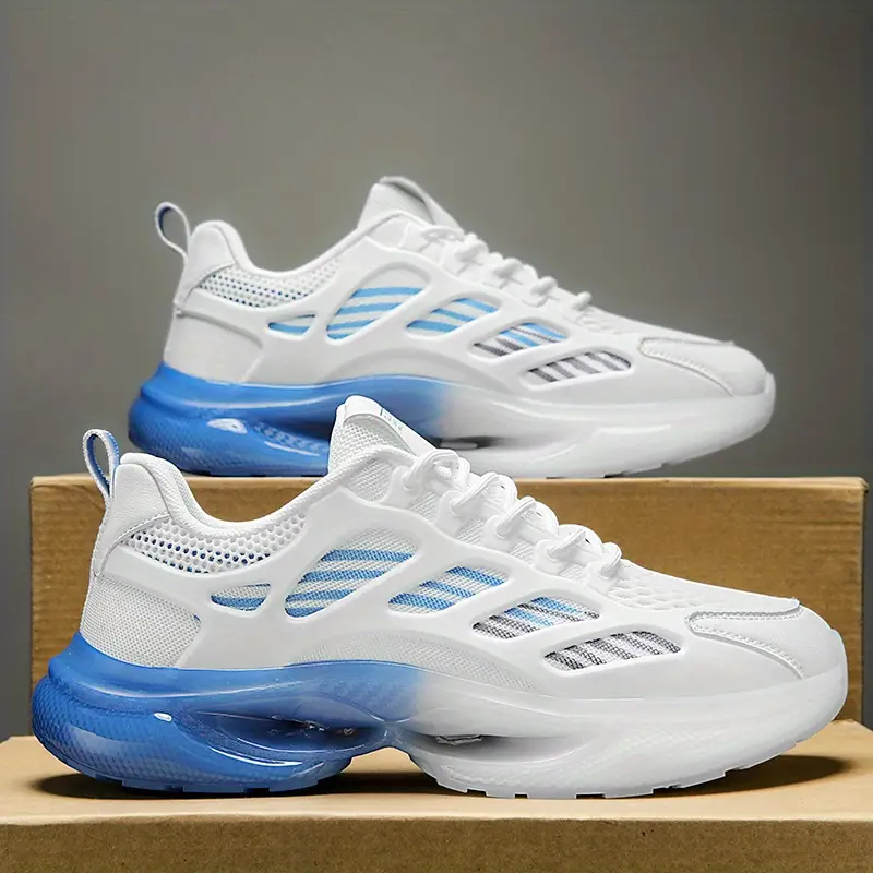 Mens Lace Up Chunky Sneakers Dad Shoes Athletic Shoes Shock Absorbing