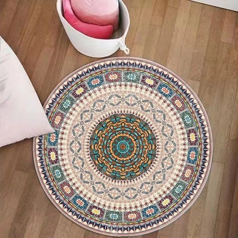 Vintage Round Area Rug Ethnic Bedroom Decor Bedside - Temu Ireland