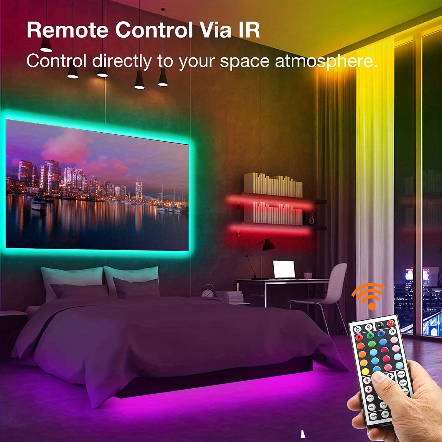 Transform changing Led Strip Lights 44 Key Remote - Temu Canada