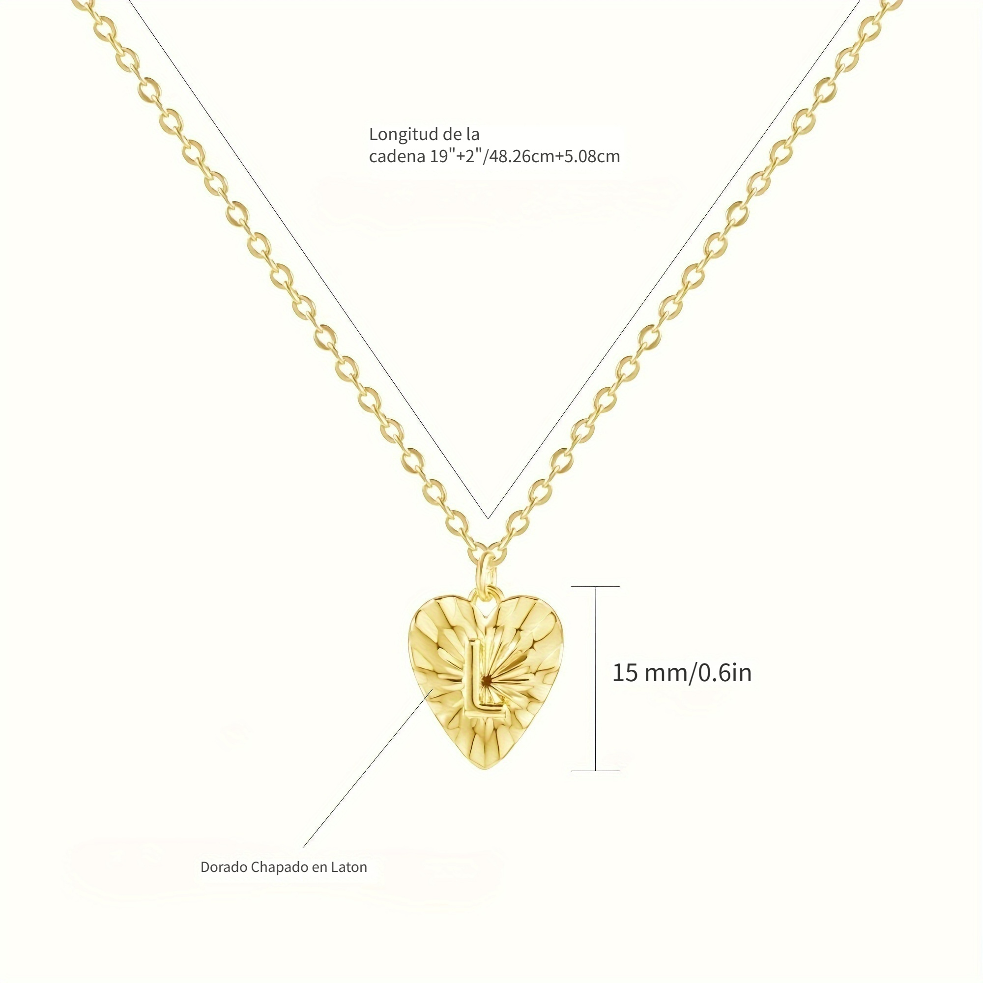 1 Unidad Collares Patrón Letra Inicial Chapada En Oro /k/l/ - Temu Mexico