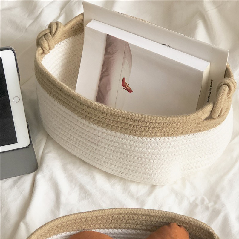 Boho Foldable Woven Basket Handles Durable Storage Basket - Temu