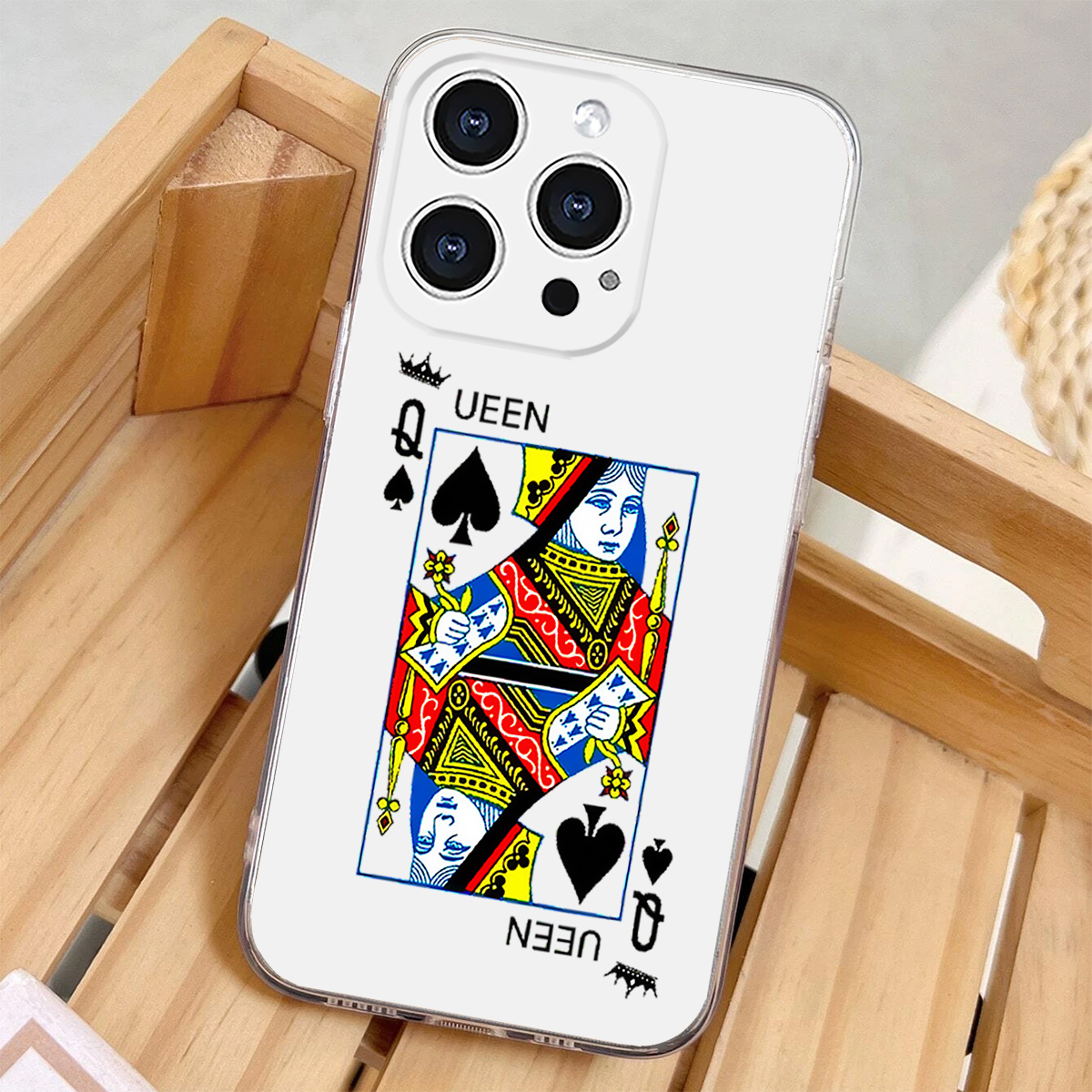 Q Of Spades Transparent Phone Case For Iphone14 14plus 14pro 14promax ...
