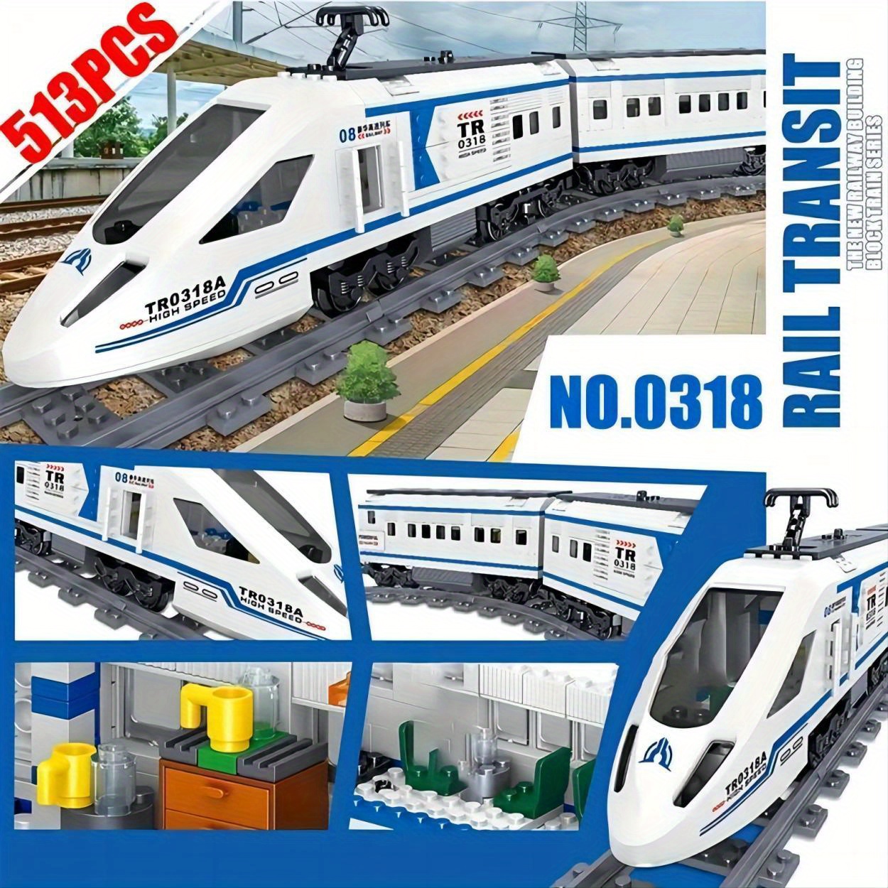 Advanced City Rail Tracks Building Blocks Set Fun Technical - Temu