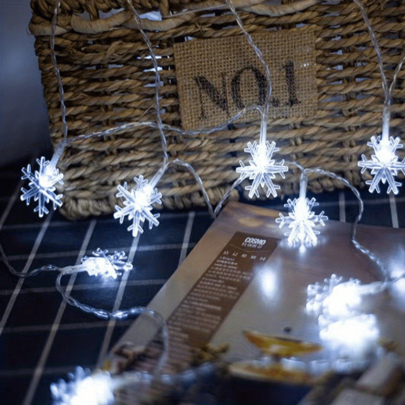 10 Led Snowflake String Lights Outdoor Waterproof House - Temu United ...