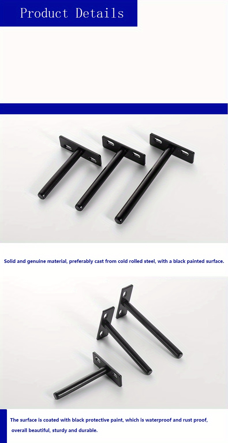 Floating Shelf Bracket Shelf Brackets Blind Shelf Support - Temu Canada