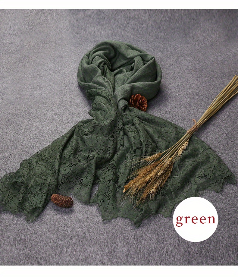 Lace Hollow Shawl Solid Color Embroidered Shawl Wrap Elegant - Temu ...