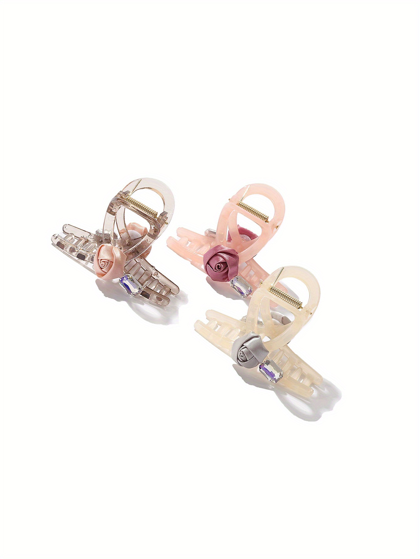 Rose Claw Clip Flowers Decor Hair Clips Hair Hair - Temu Australia