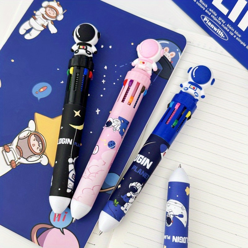 Cartoon Astronaut 10 Colors Press Pen Multifunctional Marker Pen ...