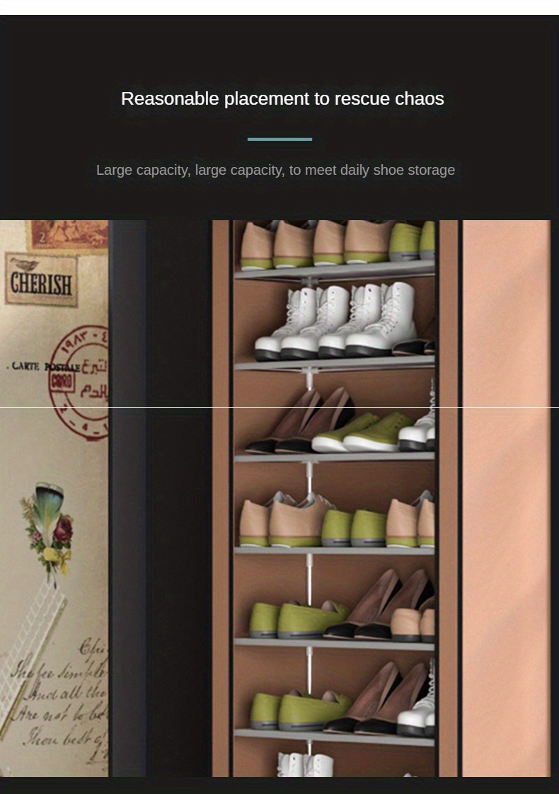 Shoe Rack With Shoes And Boots Storage Shoe Cabinet - Temu Australia