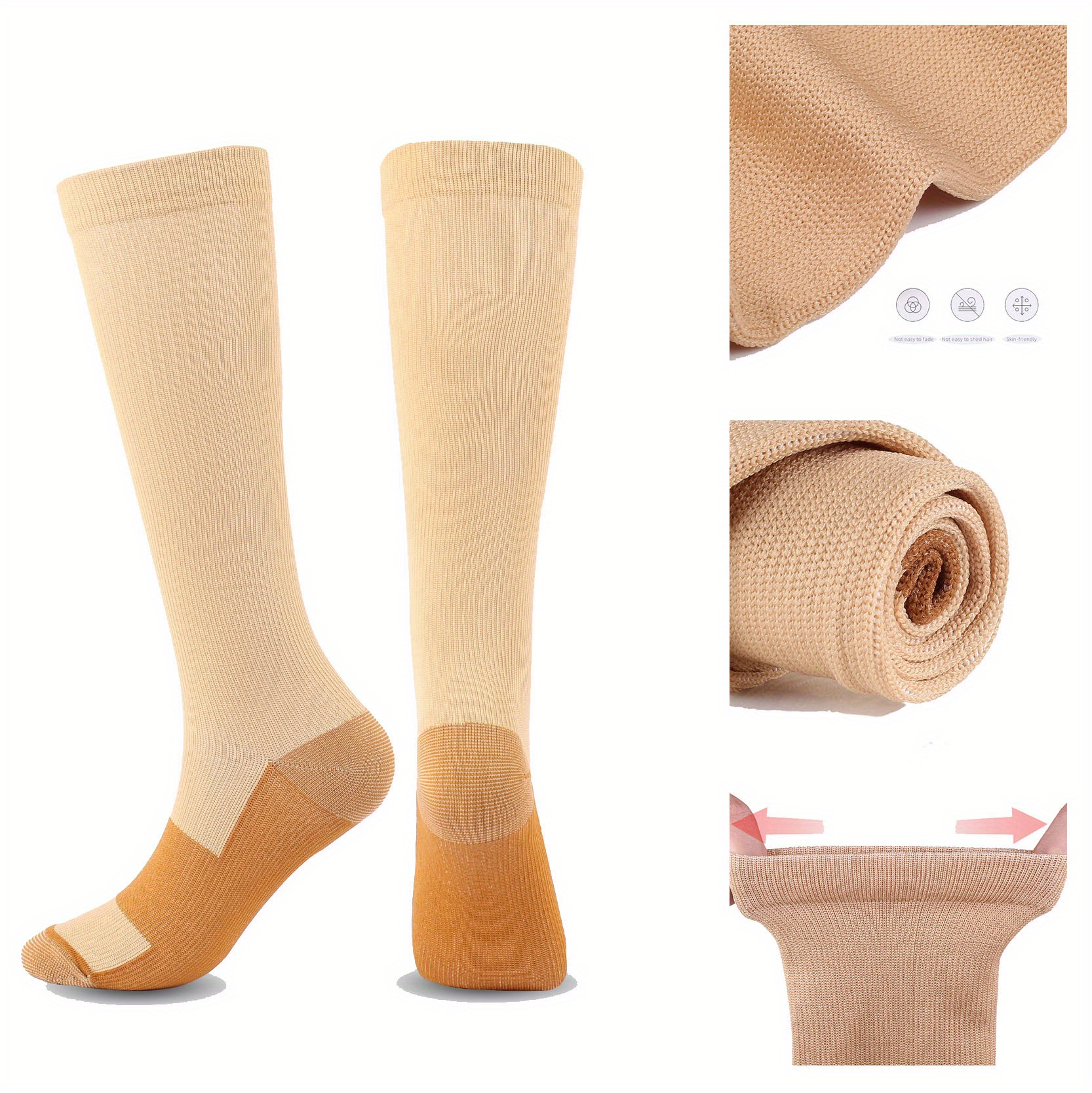 Graduated Copper Compression 15 20mmhg Knee High Best - Temu Canada